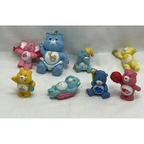 Care Bears | Toys | Vintage Group Of 8 Care Bear Pvc Figures Made In ...
